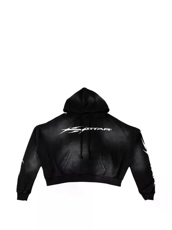 HELLSTAR H Star Cropped Hoodie