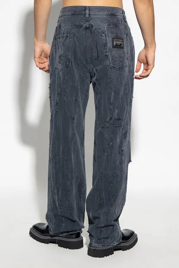 Dolce & Gabbana Dolce Gabbana Ripped Oversize Jeans