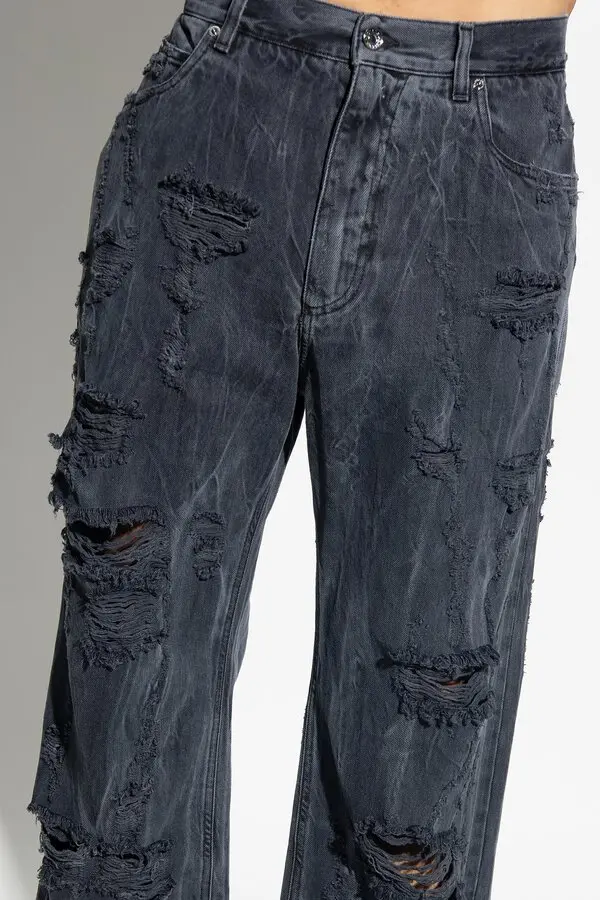 Dolce & Gabbana Dolce Gabbana Ripped Oversize Jeans