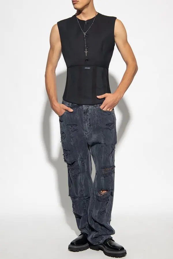 Dolce & Gabbana Dolce Gabbana Ripped Oversize Jeans
