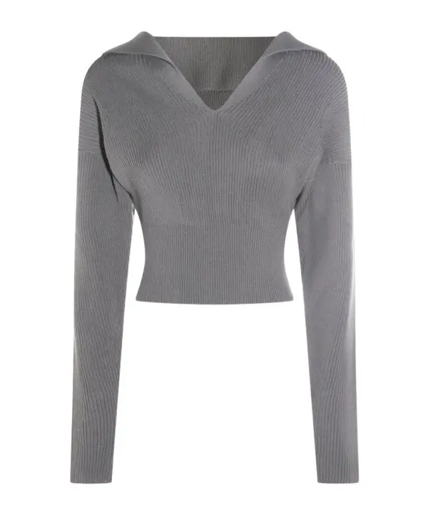 Rick Owens Dracu Cropped V-neck Jumper - No