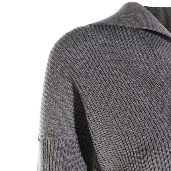 Rick Owens Dracu Cropped V-neck Jumper - No