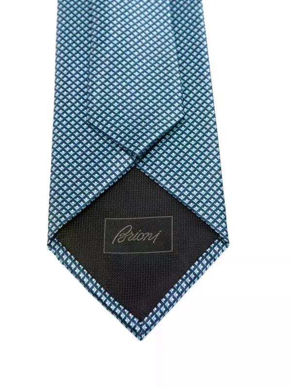 Brioni Geometric-pattern Silk Tie