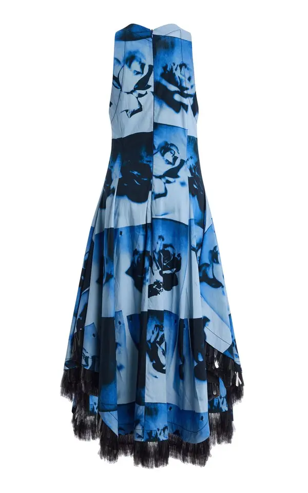 Proenza Schouler Constanza Rose Cotton Midi Dress