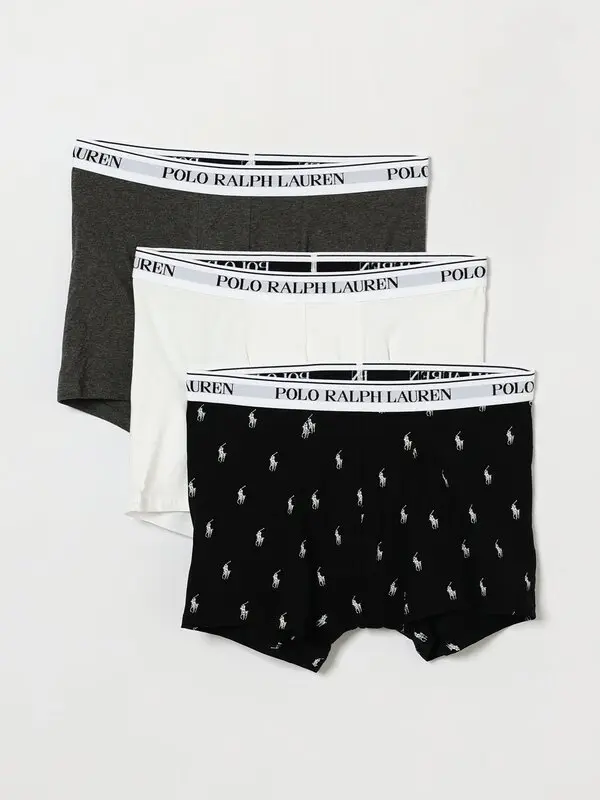 Polo Ralph Lauren Set Of Three Stretch-cotton Boxer Trunks With Logo Waistband - Fa02