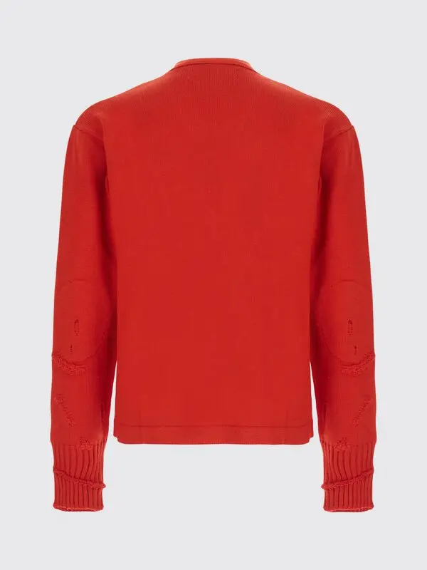 ERL Wool, Silk And Cashmere Blend Cardigan With V-neck And Logo Patch