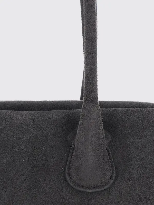OSOI Boat Suede Shoulder Bag With Double Handle And Snap Closure
