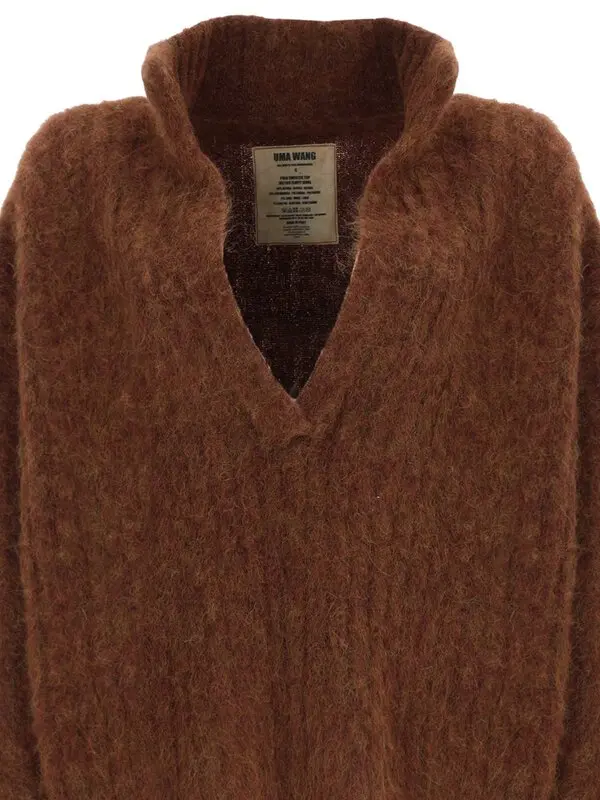 UMA WANG Maglia In Alpaca E Lana Con Scollo A V
