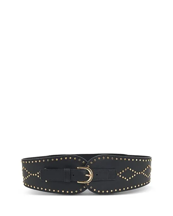 Gerard Darel Olympe Studded Leather Waist Belt