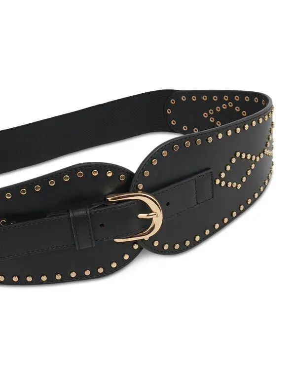 Gerard Darel Olympe Studded Leather Waist Belt