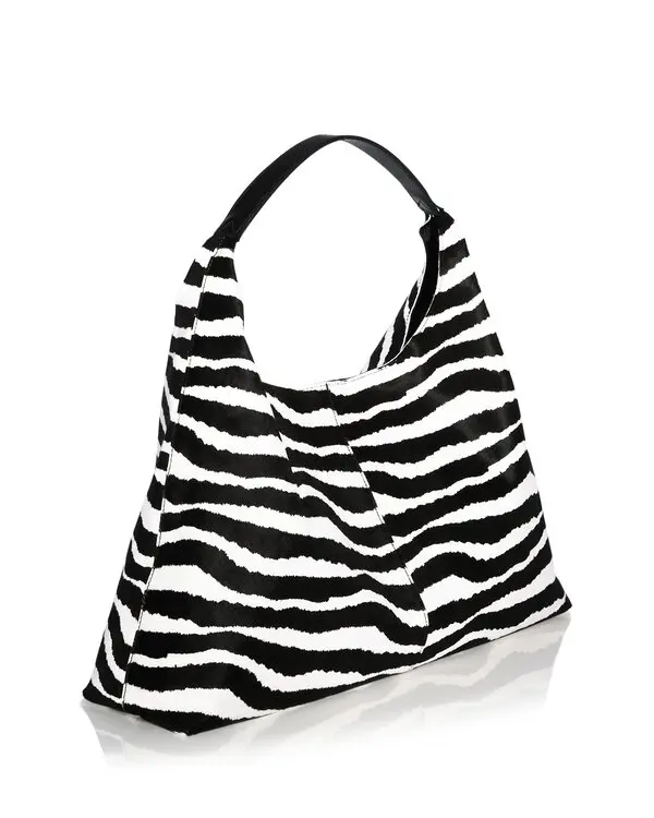 Aqua Large Print Calf Hair Shoulder Bag Exclusive
