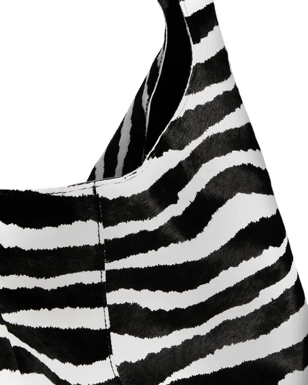 Aqua Large Print Calf Hair Shoulder Bag Exclusive