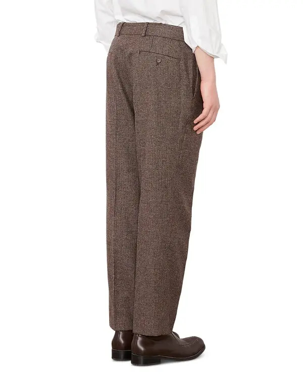 Officine Générale Regular Fit Brush Pattern Tailored Pants