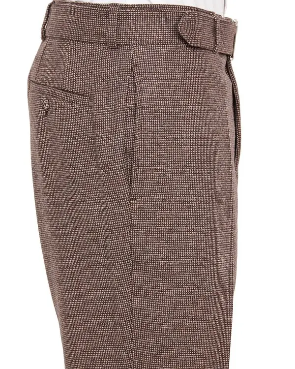 Officine Générale Regular Fit Brush Pattern Tailored Pants