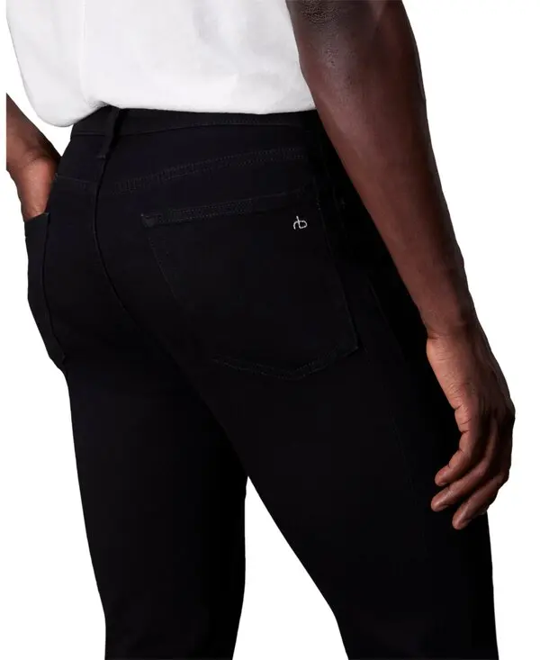 Rag & Bone Cotton Blend Slim Fit Authentic Stretch Jeans - Black