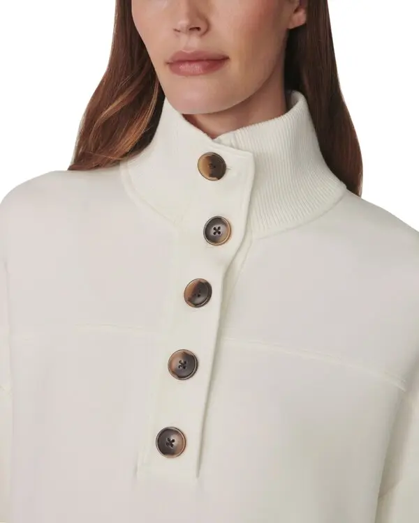 Varley Bronya Button Placket Sweatshirt - Pristine