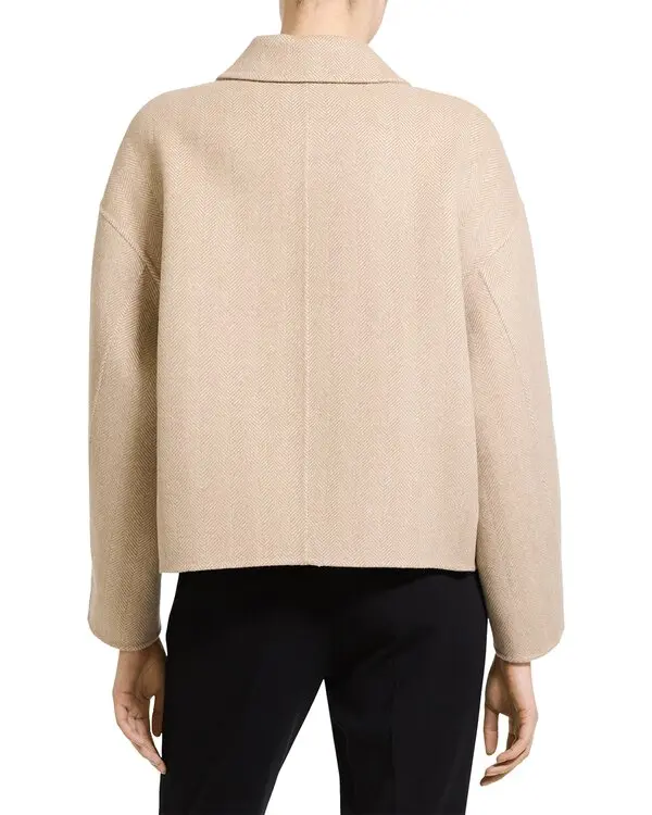 Theory Double Breasted Wool & Cashmere Peacoat