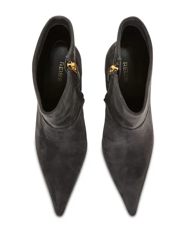 REISS Jessica Suede Stiletto Ankle Boots