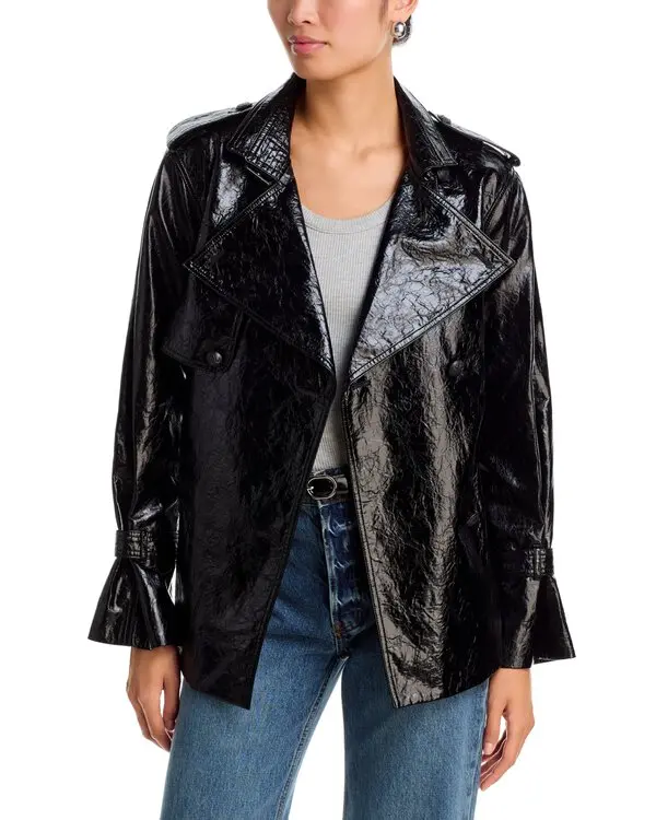 Kobi Halperin Anabelle Faux Leather Belted Jacket