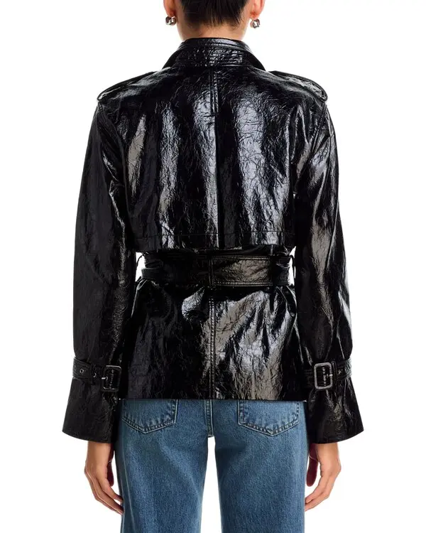 Kobi Halperin Anabelle Faux Leather Belted Jacket