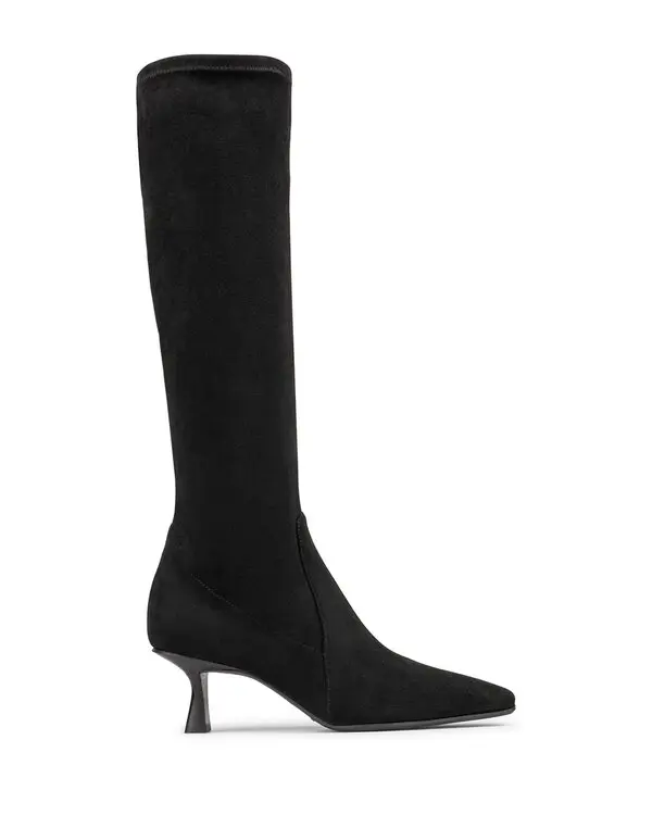 DONALD PLINER Stretch Suede Knee High Boots - Black