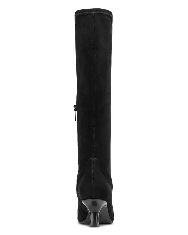DONALD PLINER Stretch Suede Knee High Boots - Black
