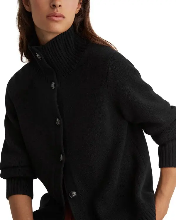 REISS Charly Funnel Neck Wool-blend Cardigan