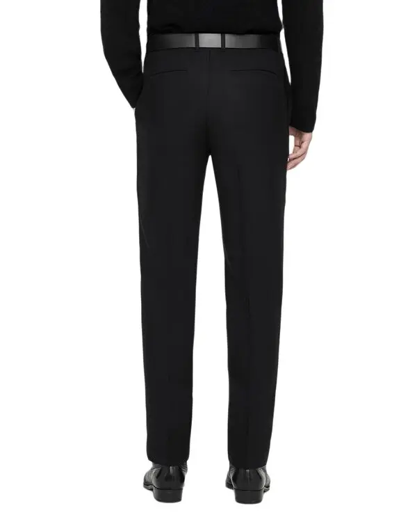 ALLSAINTS York Straight Fit Pleated Trousers - Black