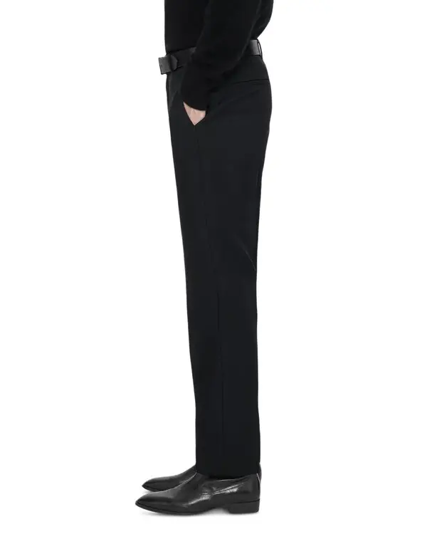 ALLSAINTS York Straight Fit Pleated Trousers - Black