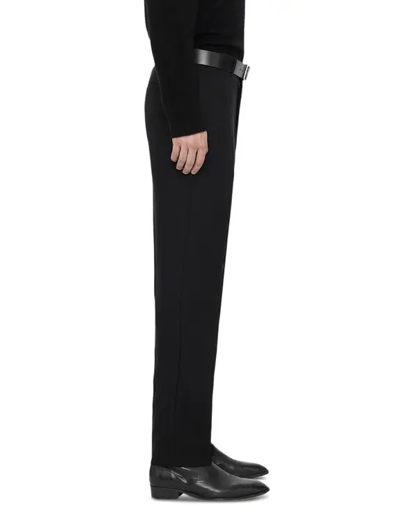ALLSAINTS York Straight Fit Pleated Trousers - Black