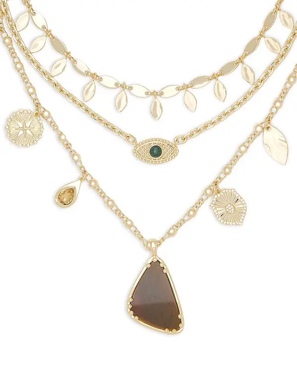 Ramy Brook Cleo Stone Layered Charm Necklace, 20.25-22.25
