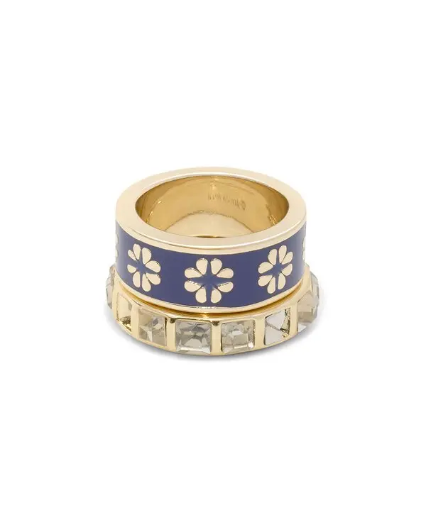 Ramy Brook Aria Enamel & Crystal Ring Set