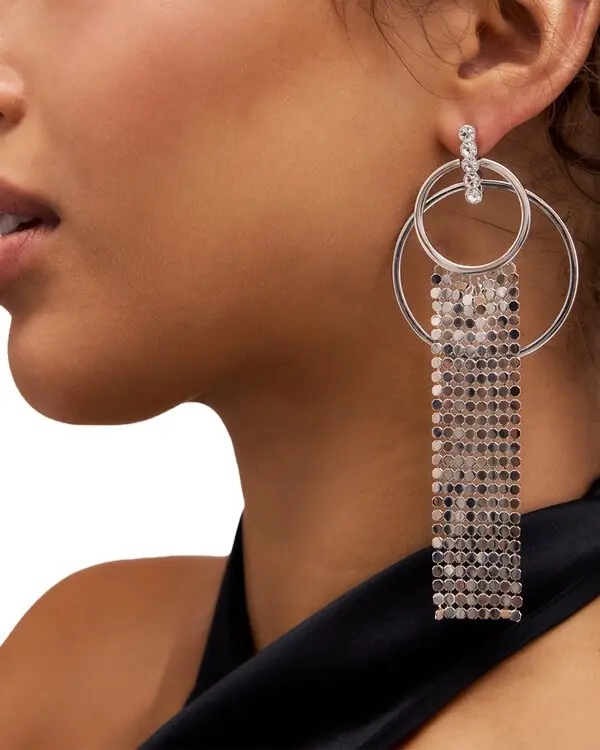 Ramy Brook Nora Loop & Mesh Drop Earrings, 4.5l - Silver