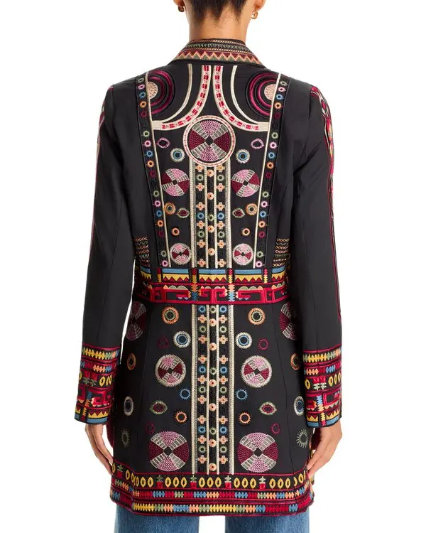 Johnny Was Ravenna Embroidered Long Blazer