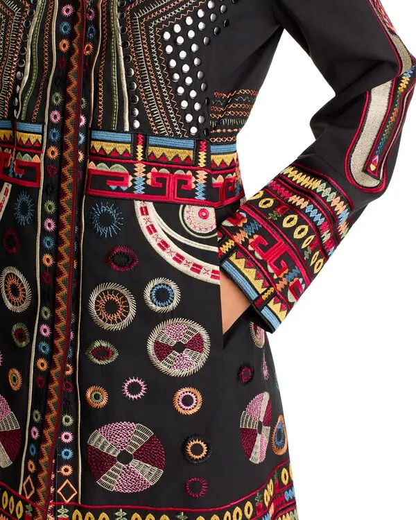 Johnny Was Ravenna Embroidered Long Blazer