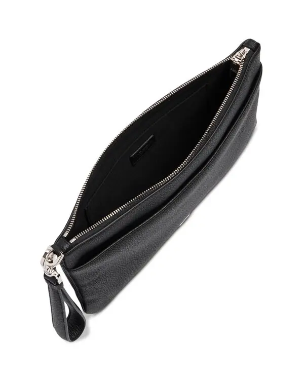 Dolce & Gabbana Logo Leather Zip Pouch