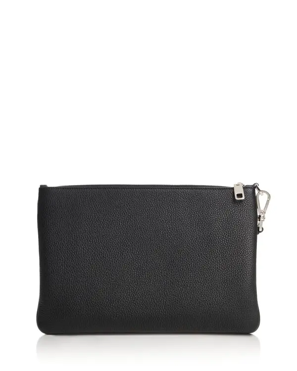 Dolce & Gabbana Logo Leather Zip Pouch