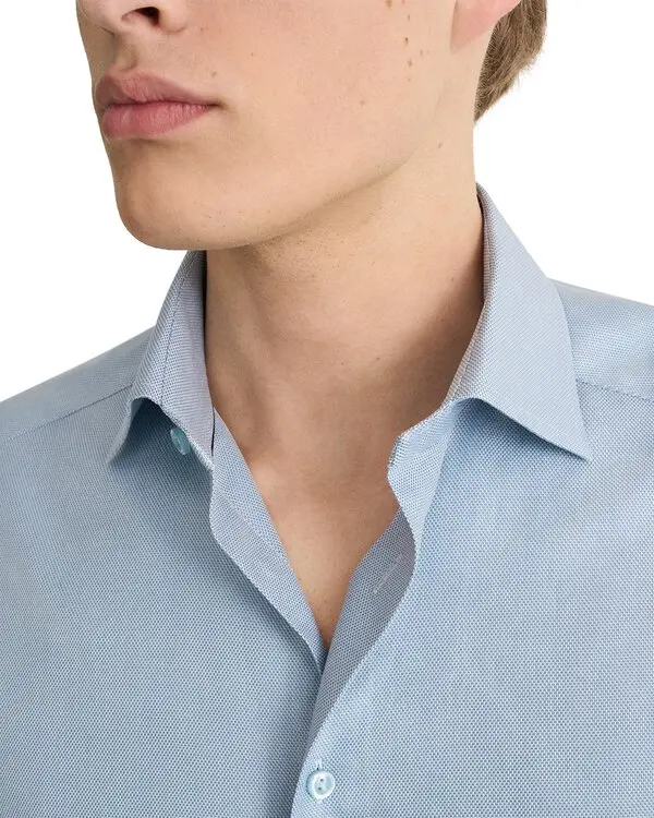 Eton Cotton Slim Fit Intricate Pattern Shirt