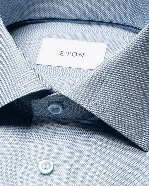 Eton Cotton Slim Fit Intricate Pattern Shirt