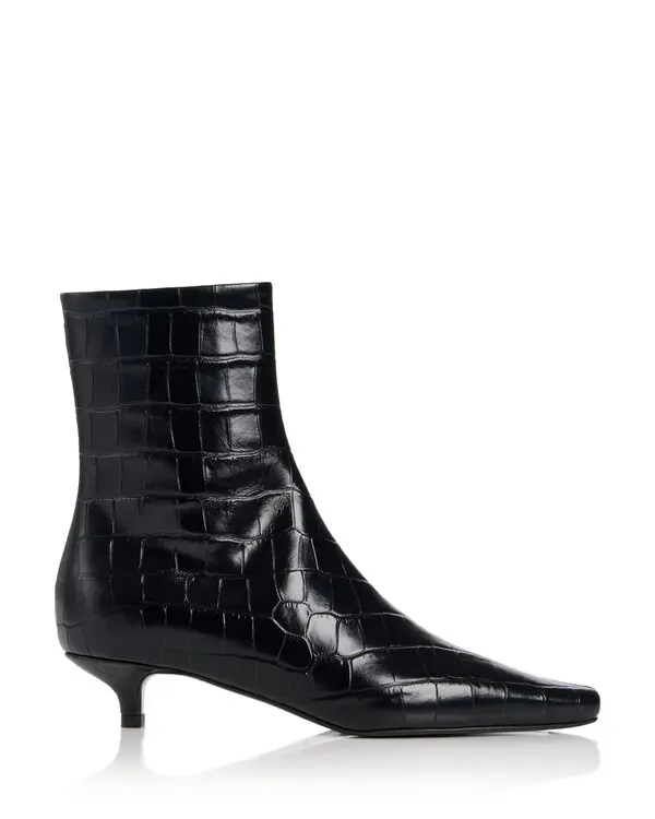 TOTEME Slim Croc Embossed Ankle Boots