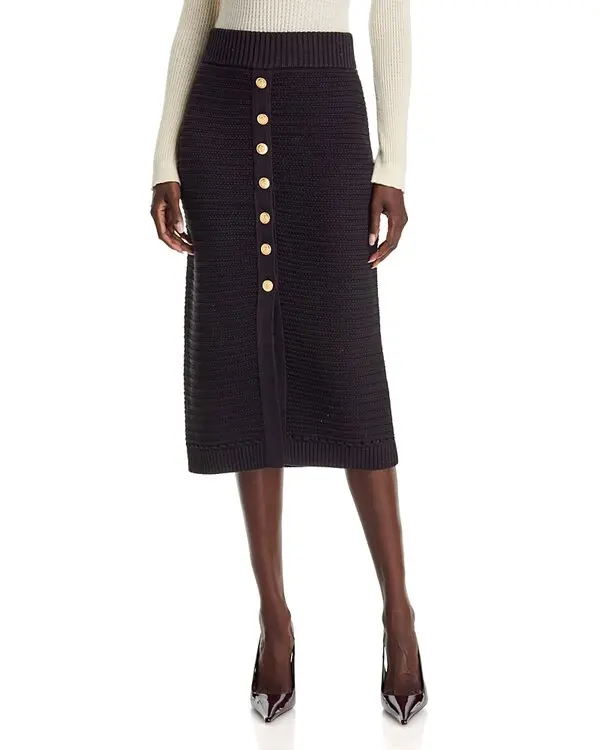 TOCCIN Tani Cotton Knit Midi Skirt