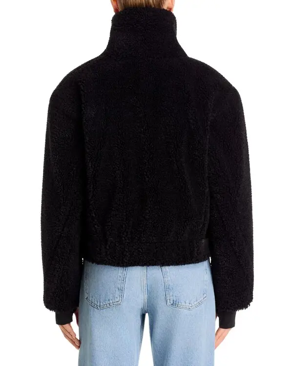 Sam. Rio Sherpa Fleece Bomber Jacket - Black