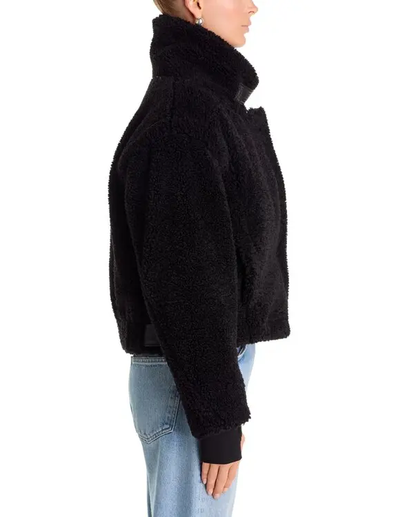 Sam. Rio Sherpa Fleece Bomber Jacket - Black