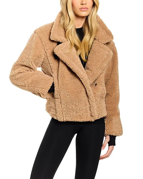 Sam. Rio Sherpa Fleece Bomber Jacket - Camel