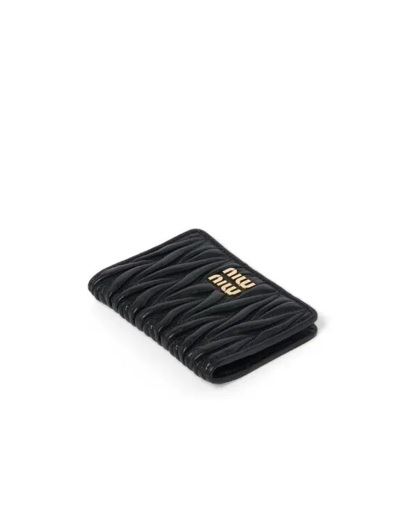 Miu Miu Matelasse Nappa Leather Snap Card Holder