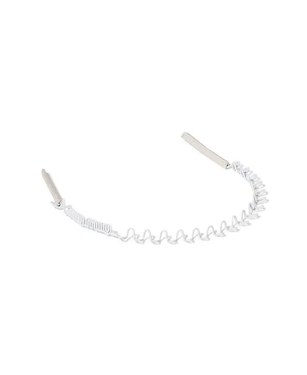 Miu Miu Metal And Leather Headband - Neutral
