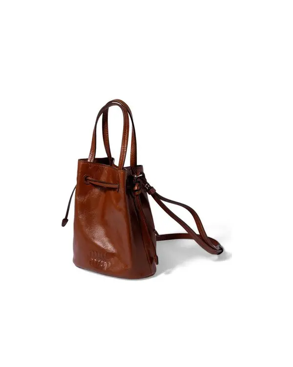 Miu Miu Shiny Leather Pouch - Brown