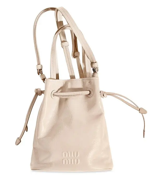 Miu Miu Shiny Leather Pouch - Neutral