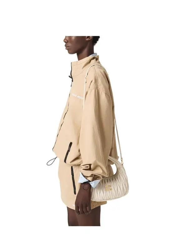 Miu Miu Wander Matelasse Nappa Leather Hobo Bag