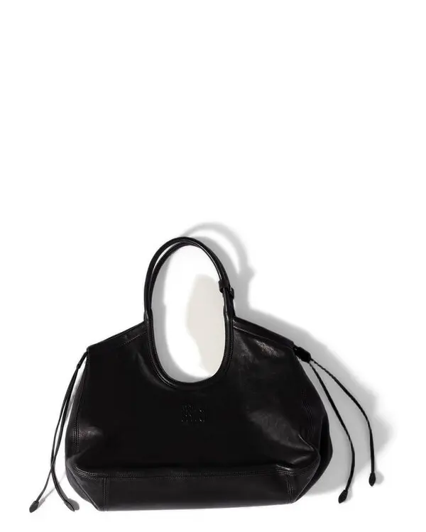 Miu Miu Ivy Nappa Leather Shopping Bag - Black